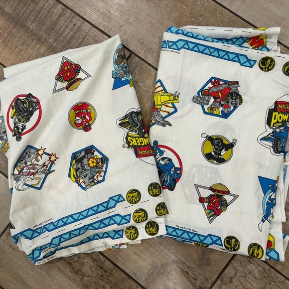 Bedding | Vintage 1994 9s Mighty Morphin Power Rangers Bed Sheetsfabric ...